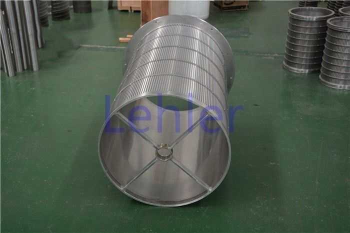 Slot Type Stainless Steel Filter Basket , Wire Cylinder Basket Perfect ...