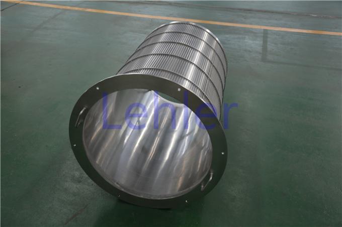 Slot Type Stainless Steel Filter Basket , Wire Cylinder Basket Perfect ...