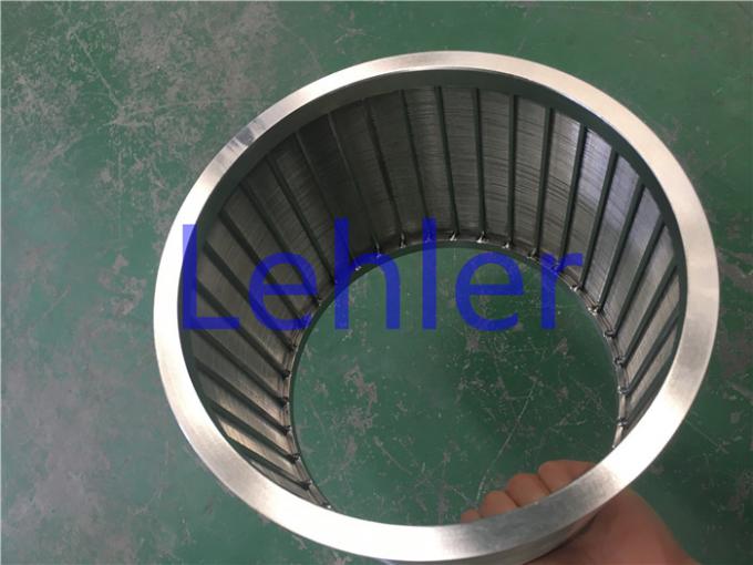 20um Slot Basket Mill / Bead Mill Screen SUS316L Vee Wire